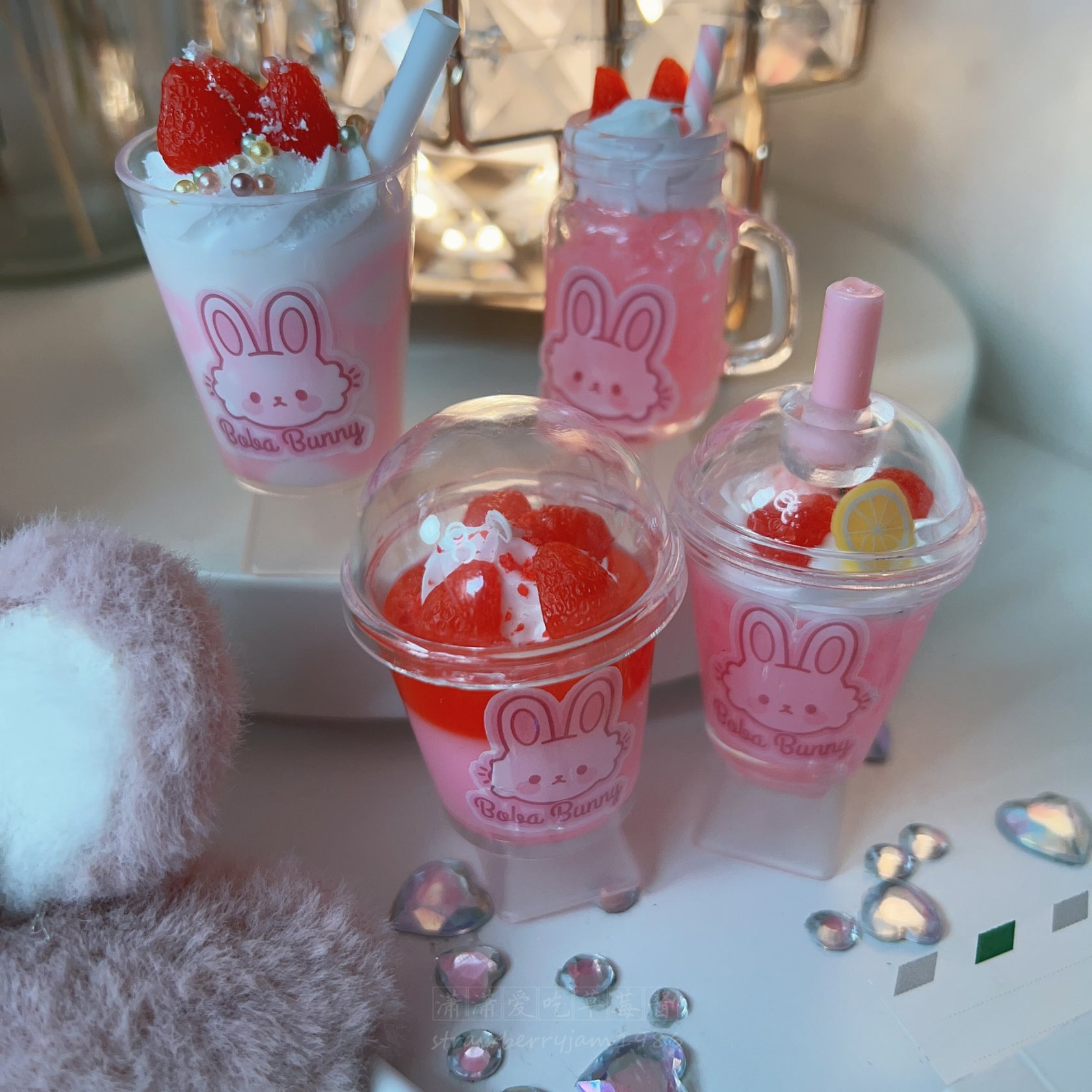 strawberryjam1986 icecream milkshake special drink bunny customized ra ...