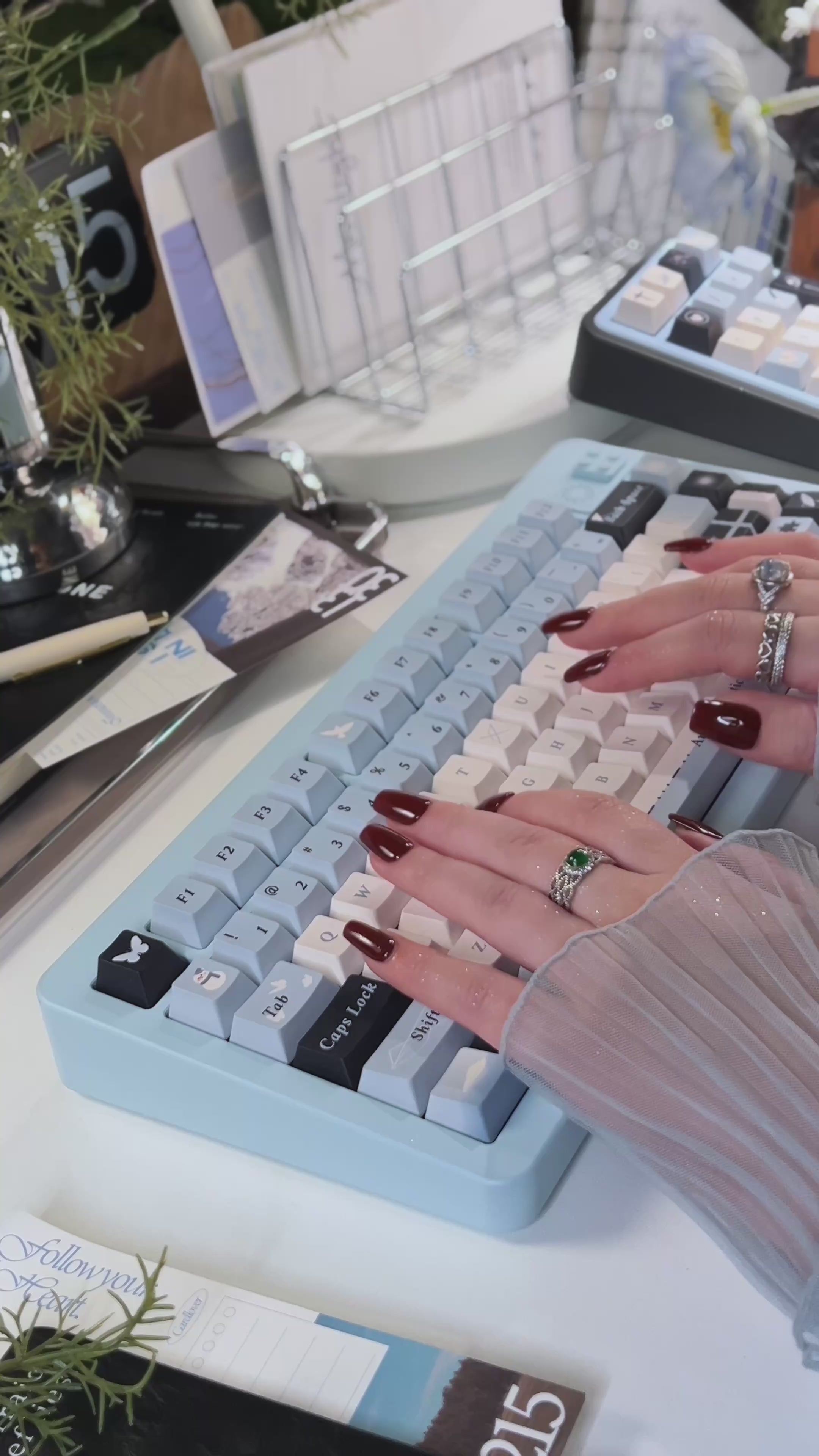 PREORDER Prebuilt Aluminum Customized Mechanical Keyboard Pastel Blue ...